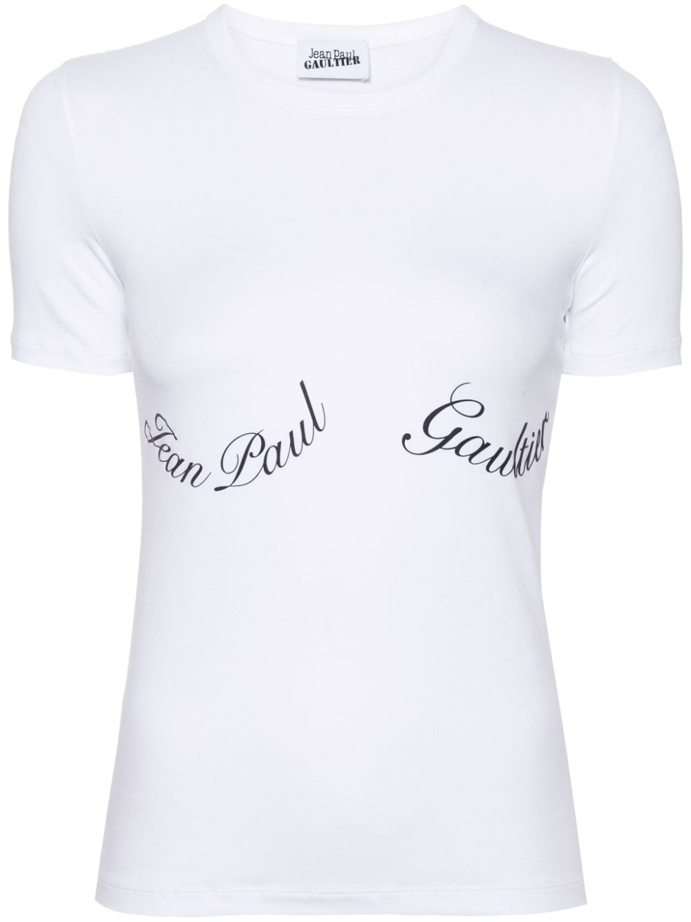 Jean Paul Gaultier Logo-Print Cotton T-Shirt In White - 39% Off 