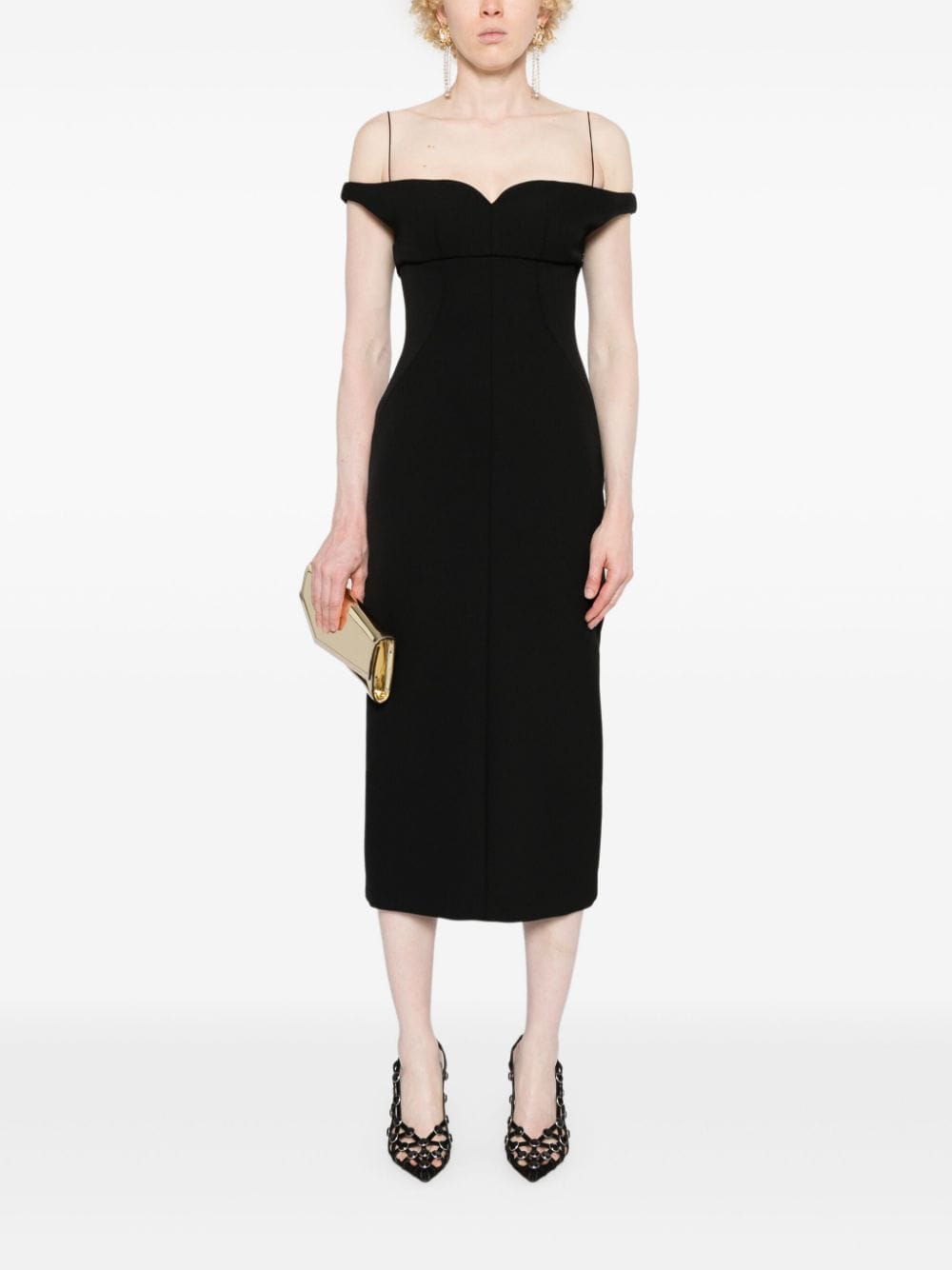 PHILOSOPHY DI LORENZO SERAFINI Philosophy Di Lorenzo Serafini Off-Shoulder Midi Dress