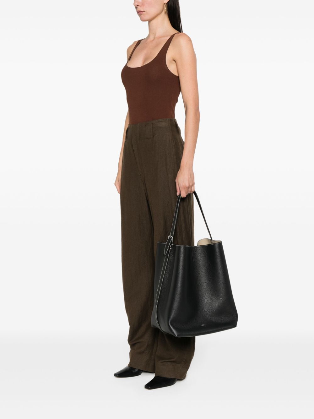 TOTÊME TOTEME Belted Grained-Leather Tote Bag