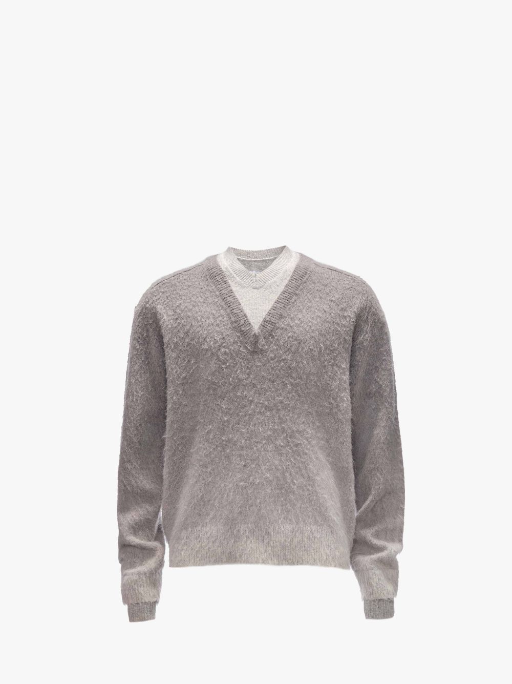 Jw Anderson Gradient V-Neck Sweater In Grey 50% Off Editorialist