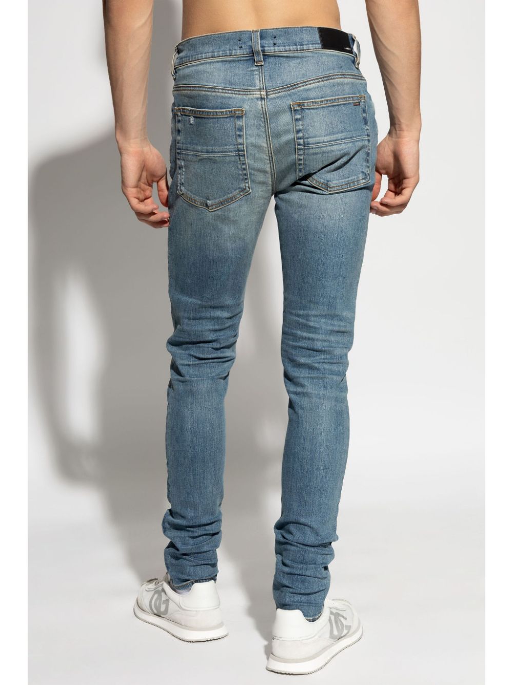 Amiri Stack Skinny Jeans Blue Editorialist