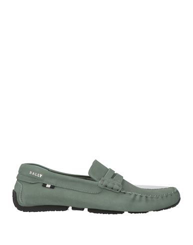 Bally Men\'s Green Loafers Bally Contrasting-Trim Leather Loafers In Green - 40% Off  main image 4