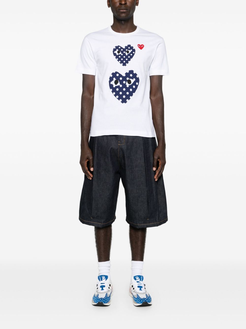 PLAY COMME DES GARCON Comme Des Garçons Play heart-motif cotton t-shirt