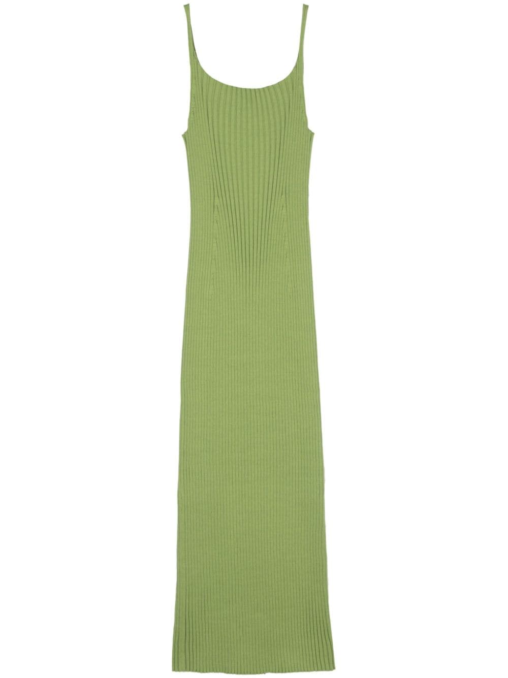 Auralee Ribbed-Knit Maxi Dress In Green - 16% Off | Editorialist