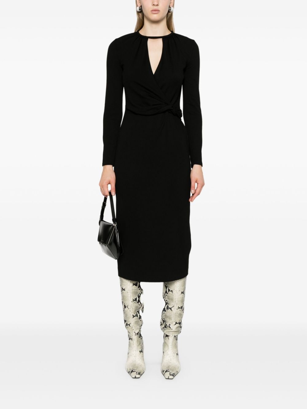 GIORGIO ARMANI Giorgio Armani Long-Sleeve Midi Dress