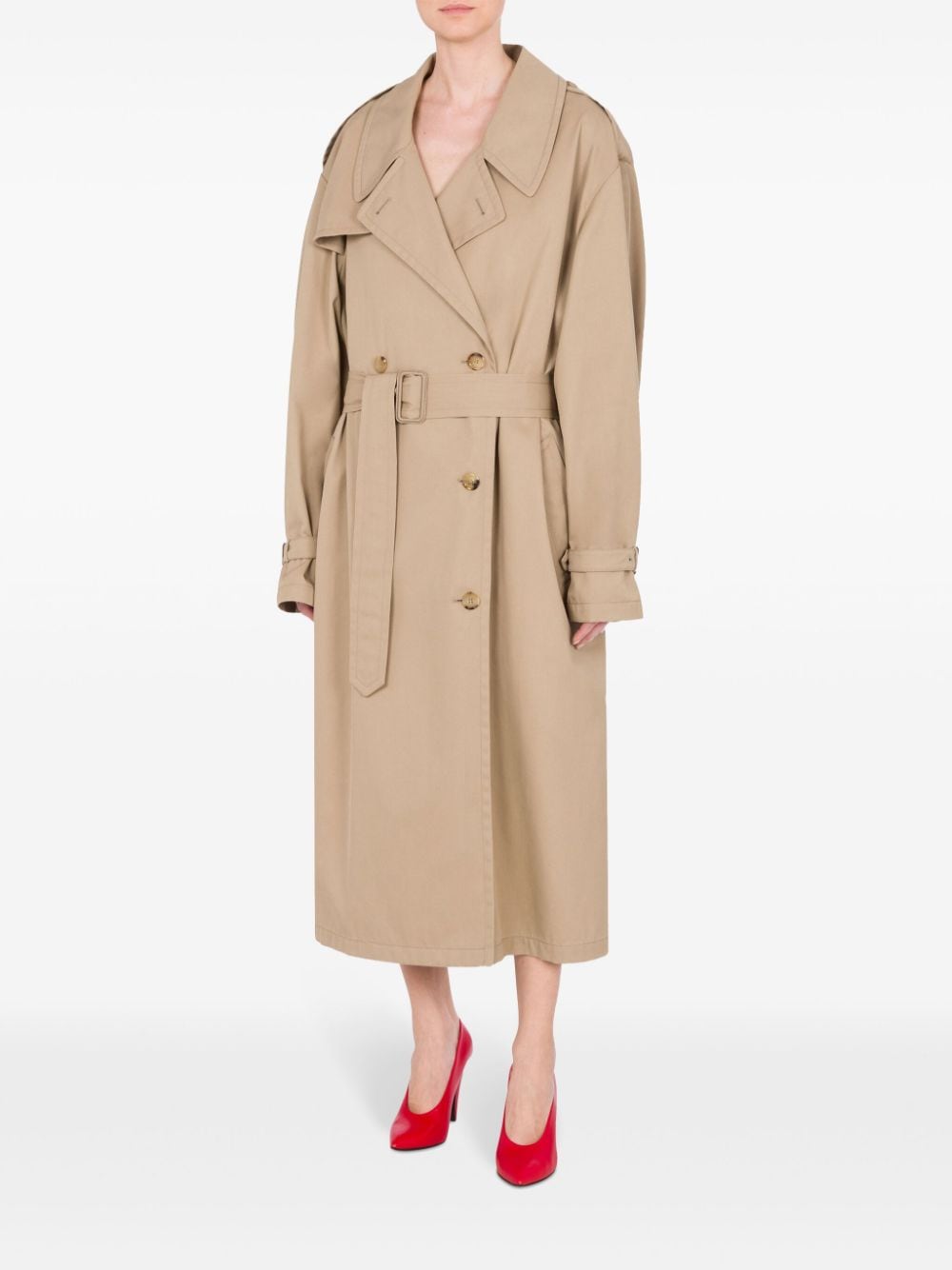 MOSCHINO Moschino Notched-Lapel Trench Coat