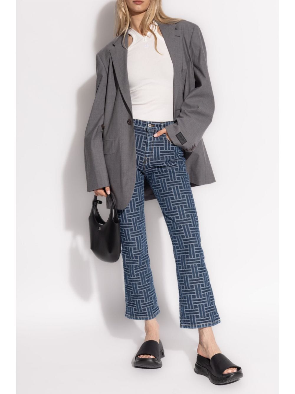 KENZO Kenzo Pattern Jacquard Flare Jeans