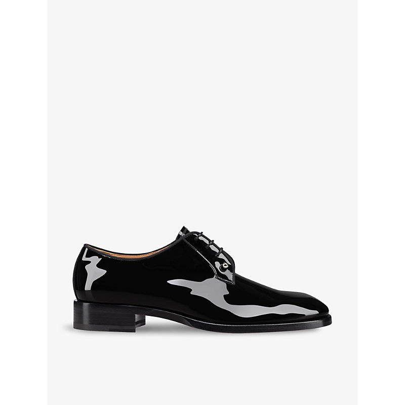 Christian Louboutin Chambeliss Patent-Leather Derby Shoes  display picture 1