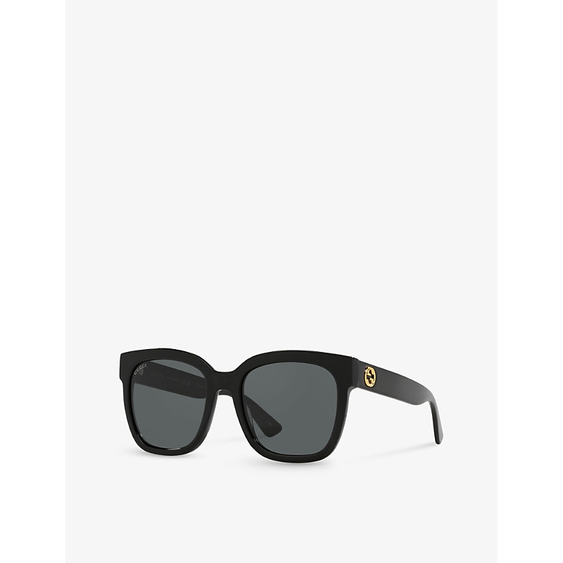 Gucci Gg0034sn Square Sunglasses In Black | Editorialist
