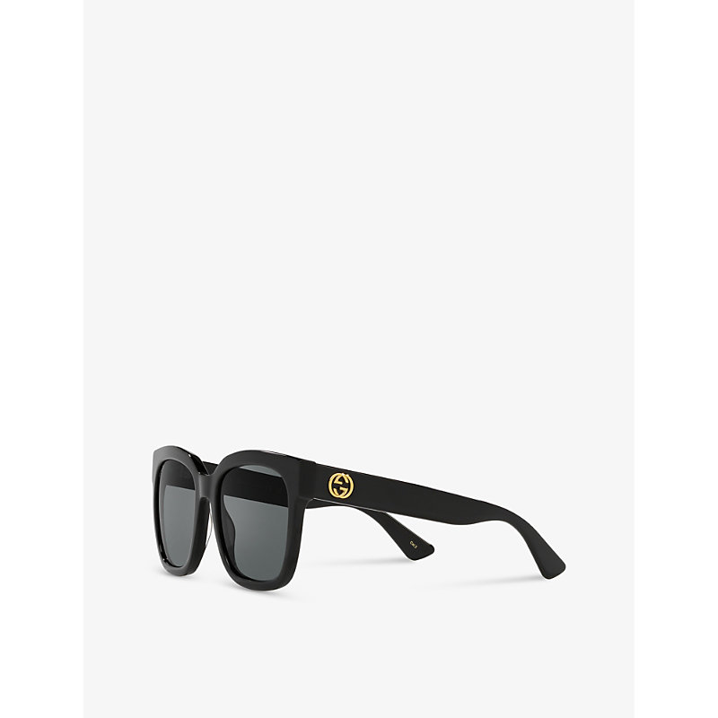 Gucci Gg0034sn Square Sunglasses In Black | Editorialist display picture 1