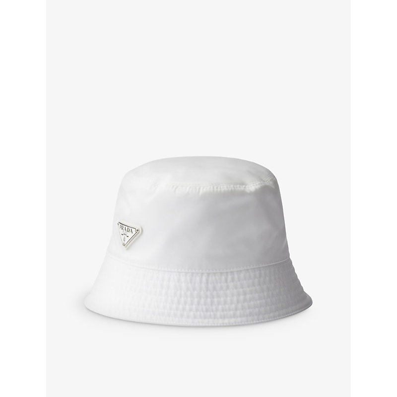 PRADA PRADA Logo-Plaque Nylon Bucket Hat