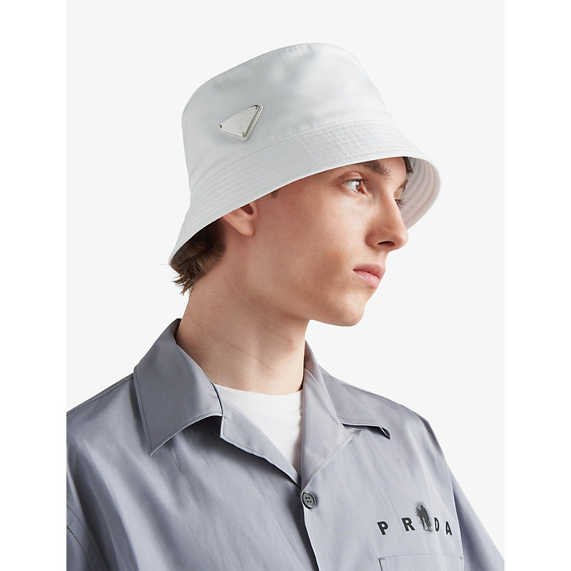 PRADA PRADA Logo-Plaque Nylon Bucket Hat