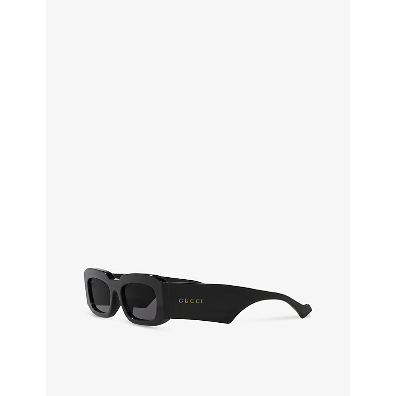 Gucci Gg1426s Rectangle-Frame Sunglasses - Black - 30% Off