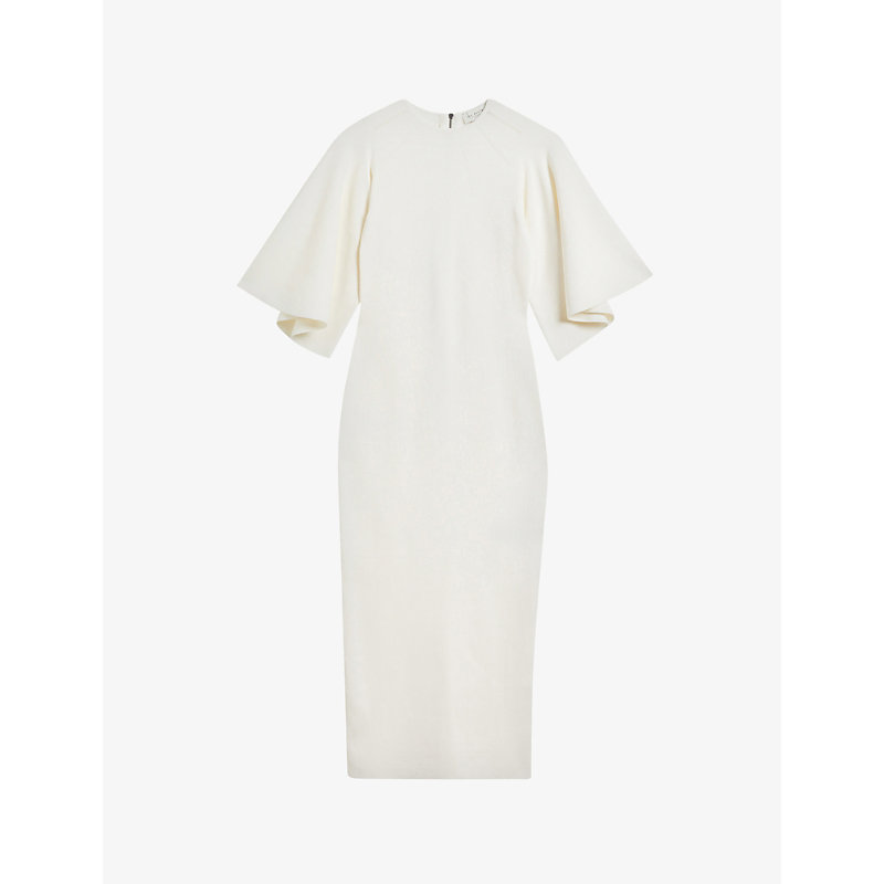 ted baker lounia fluted sleeve knitted bodycon midi dress Fluted Sleeve Knitted Bodycon Ted Baker Bodycon Women's Lounia-Fluted  Sleeve Knit Bodycon Midi Dress Lt-