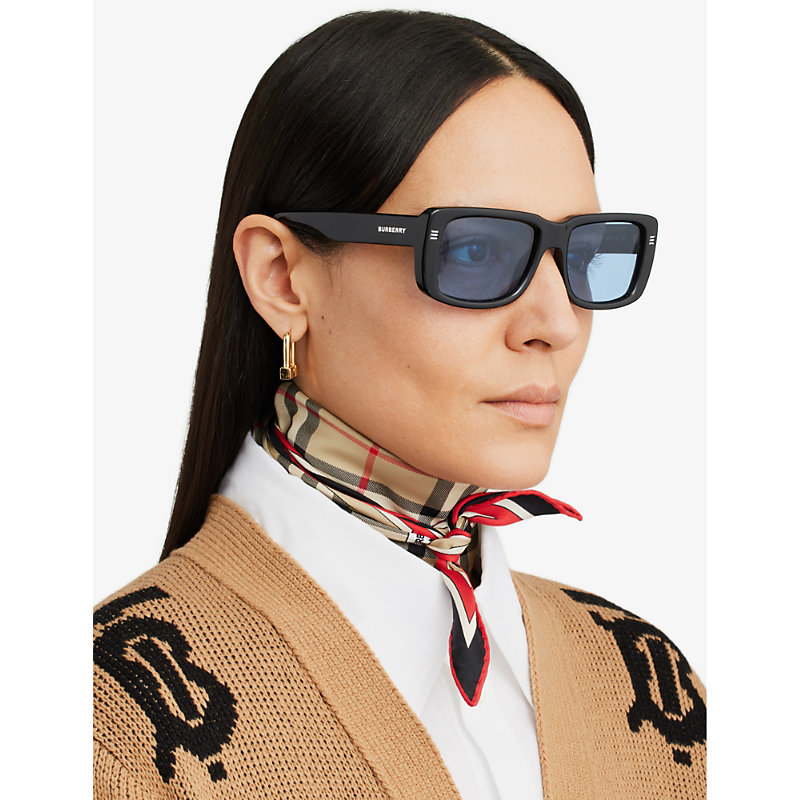 Burberry Rectangle Sunglasses - Black | Editorialist