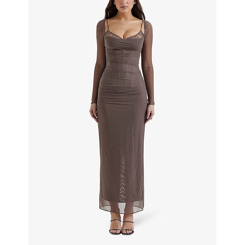 lani merlot corset maxi dress House Of Cb Lani Corset Maxi Dress In Merlot - 80% Off