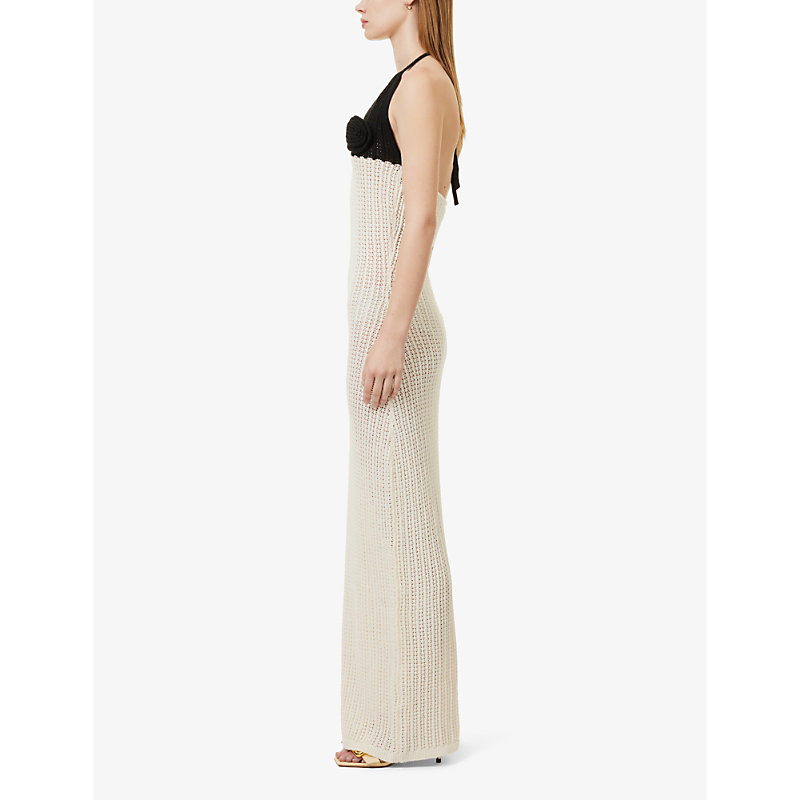4th & Reckless Corsage-Embellished Crochet Maxi Dress In Cream - 79% Off |  Editorialist