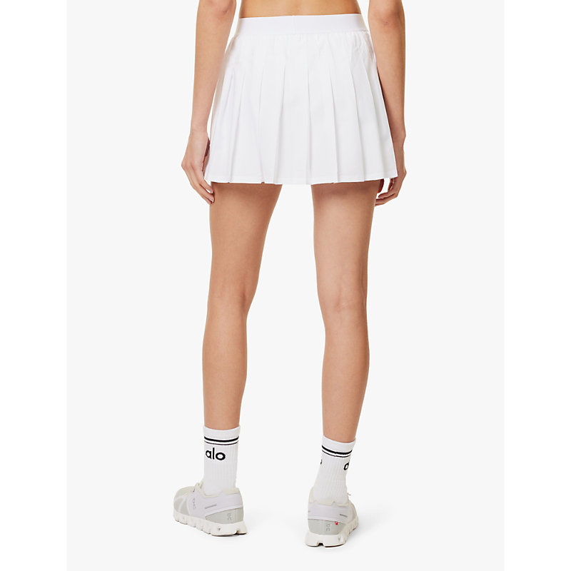 Alo Yoga Varsity Tennis Skirt - White | Editorialist