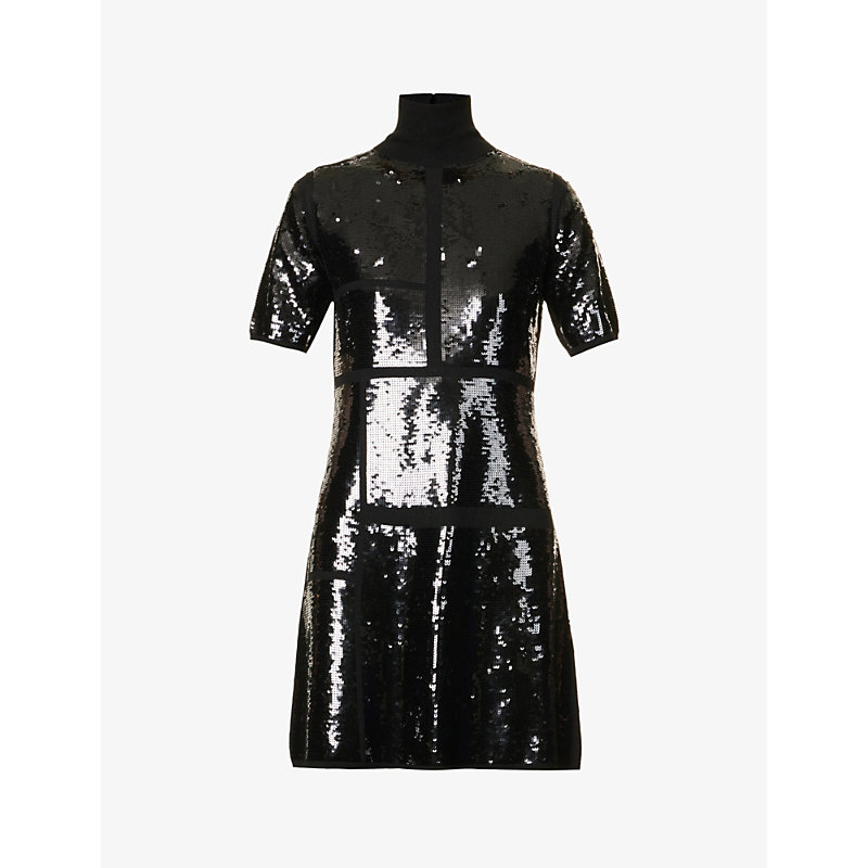 black sequin embellished knit mini dress Joseph Sequin-Embellished Knitted In - 37% Off The accompanying knit bag