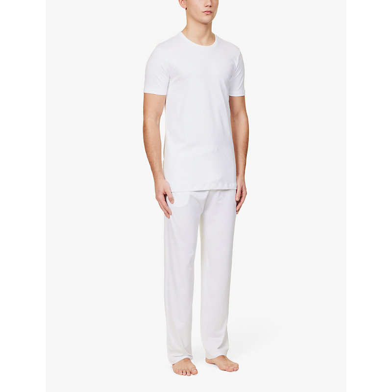 FALKE regular-fit crewneck stretch-cotton t-shirt pack of two m