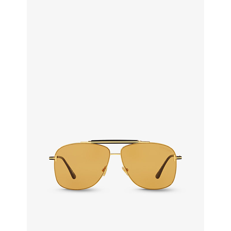 Tom Ford Andy Gold-Tone Aviator Sunglasses Tom Ford | Accessories | Tom Ford Andy Goldtone Aviator  main image 4