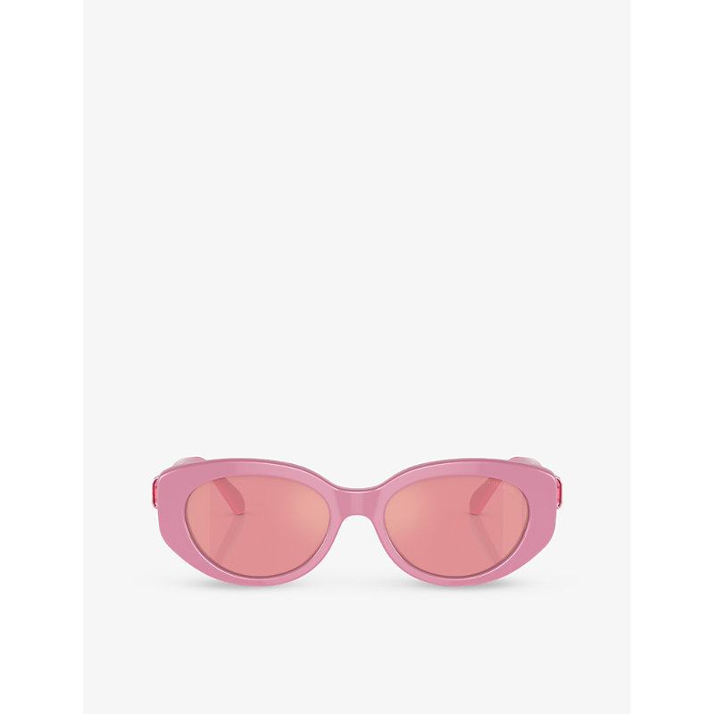 Swarovski Sk6002 Oval-Frame Gem-Embellished Acetate 