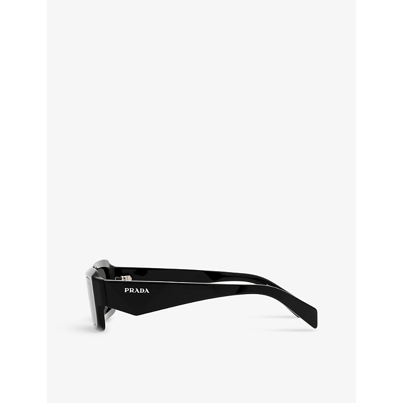 PRADA ブラック Prada Pr 27zs Rectangle Sunglasses - Black | Editorialist