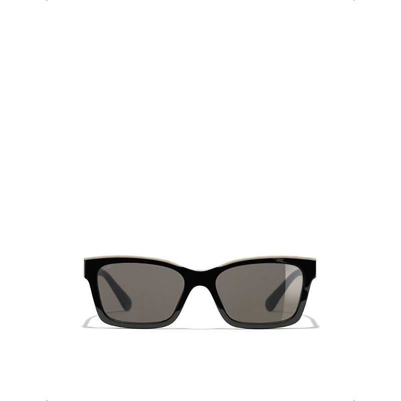 Chanel Square Sunglasses - Black | Editorialist display picture 1