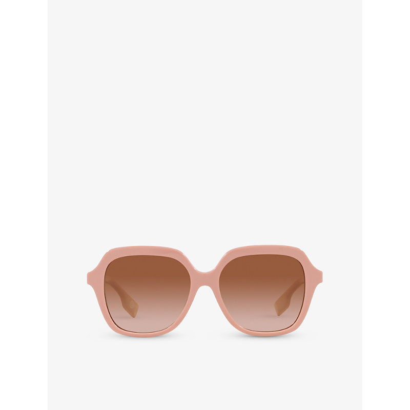 Burberry Pink Square Frame Sunglasses with Gradient Lenses Burberry Joni L (55 - 16) with Brown lenses and Pink frame  main image 3