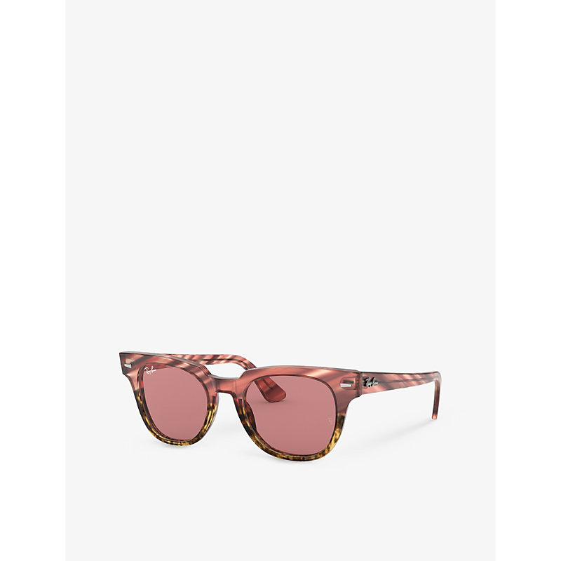 Ray-Ban Square Frame Sunglasses In Pink 50% Off Editorialist