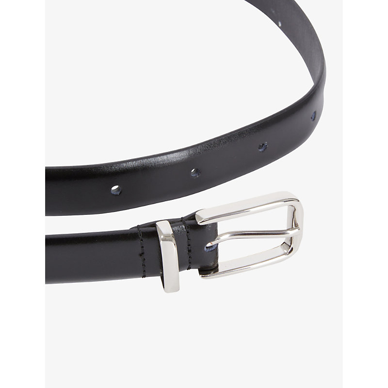 The Kooples Engraved Metal-Buckle Leather Belt In Black NWT LARGE The Kooples Spell Out Logo Western Etched Black Leather Belt  main image 4
