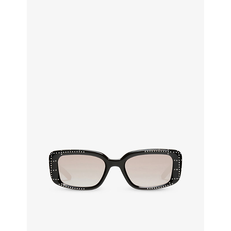 Gentle Monster Antena.C 01 Crystal-Embellished Rectangle-Frame