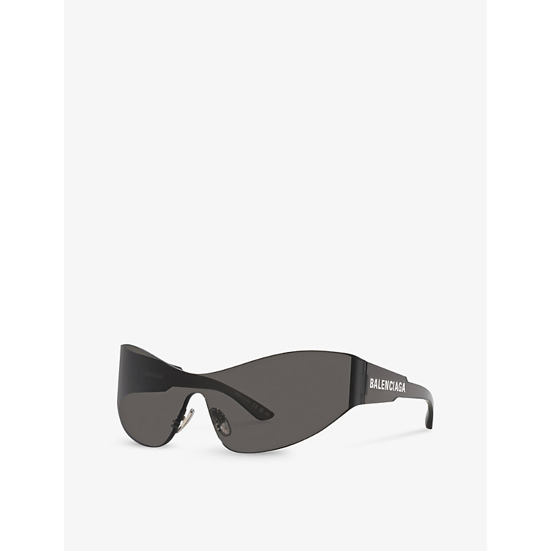 Balenciaga Bb0257s Shield-frame Sunglasses - Grey | Editorialist display picture 2