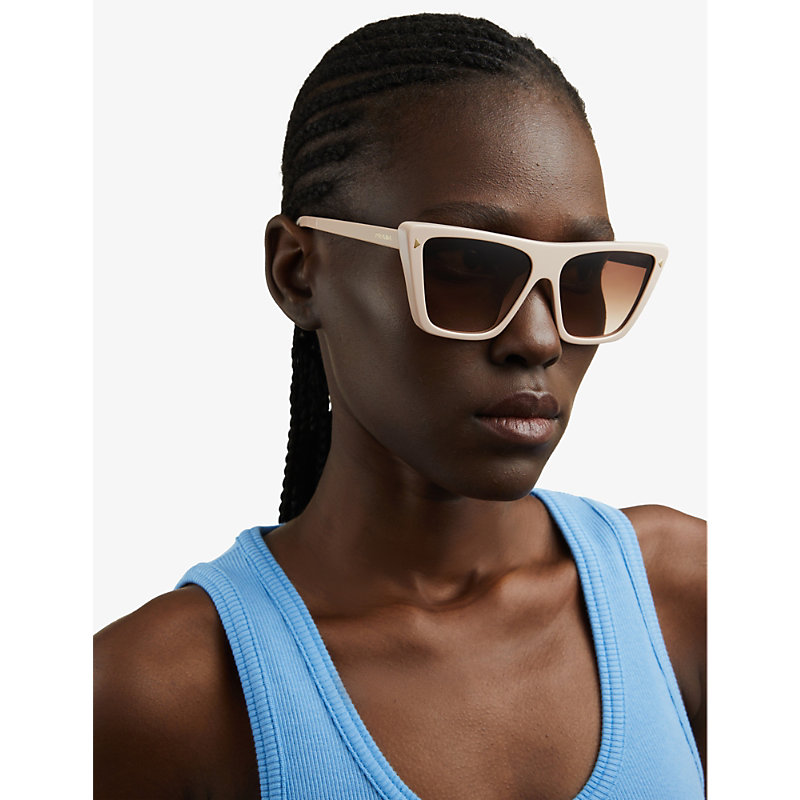 Prada Pr 21zs Butterfly Sunglasses - Tan | Editorialist
