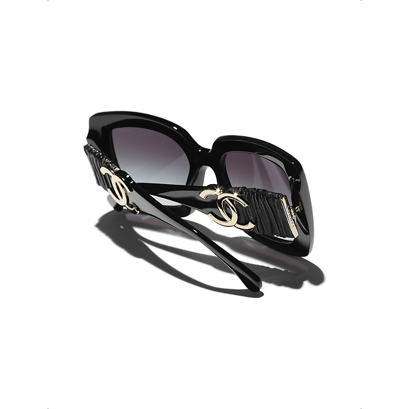 Chanel Ch5474q Square Sunglasses - Black | Editorialist