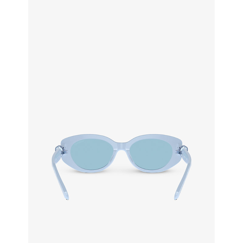 Swarovski Sk6002 Oval Sunglasses - Blue | Editorialist display picture 3