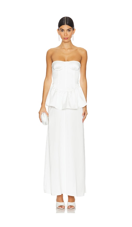strapless lace maxi dress by we wore what fitted lace wedding dress Corset Sheer Maxi Dress  WeWoreWhat