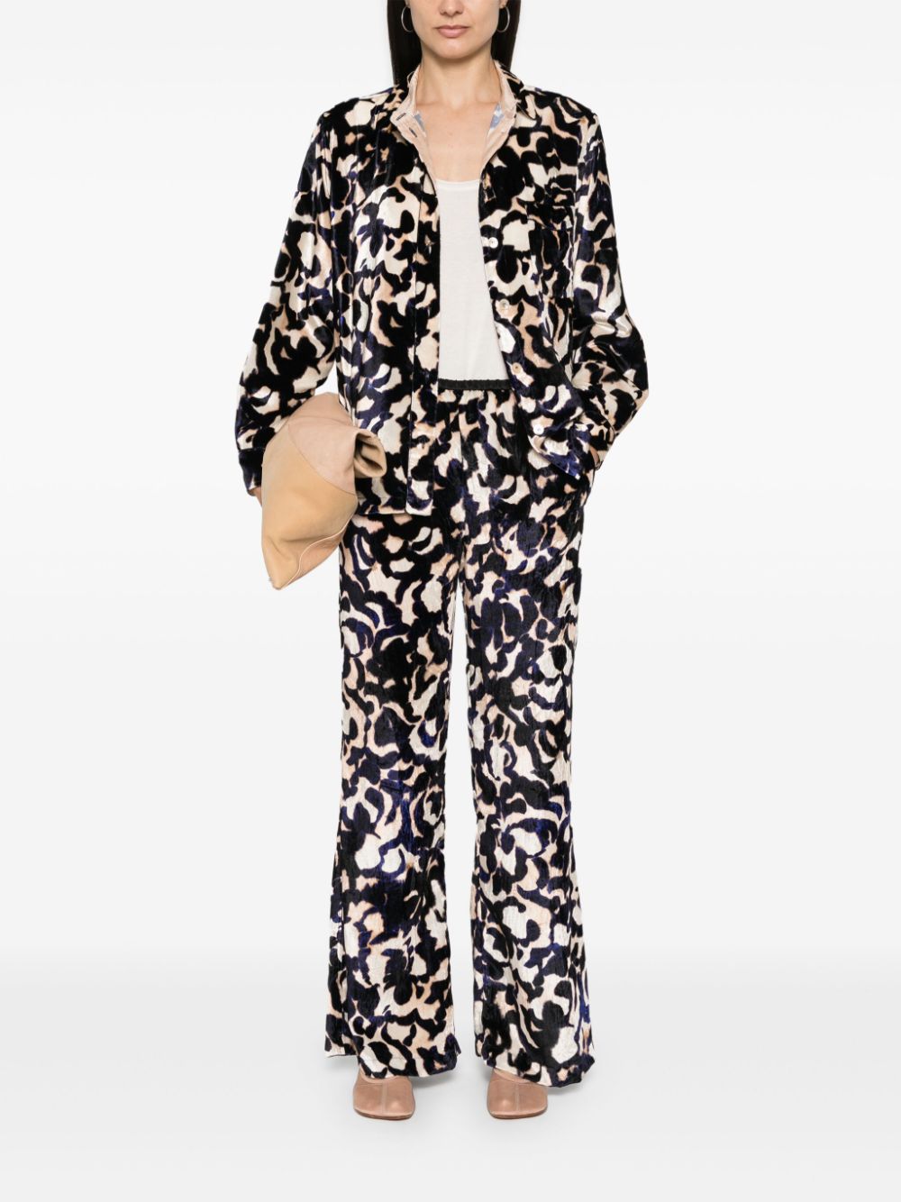 FORTE_FORTE Forte Forte Animal-Print Velvet Shirt