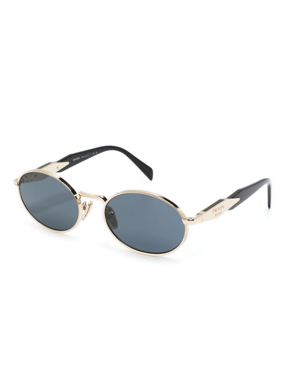 Prada Round-Frame Sunglasses - Gold | Editorialist display picture 3