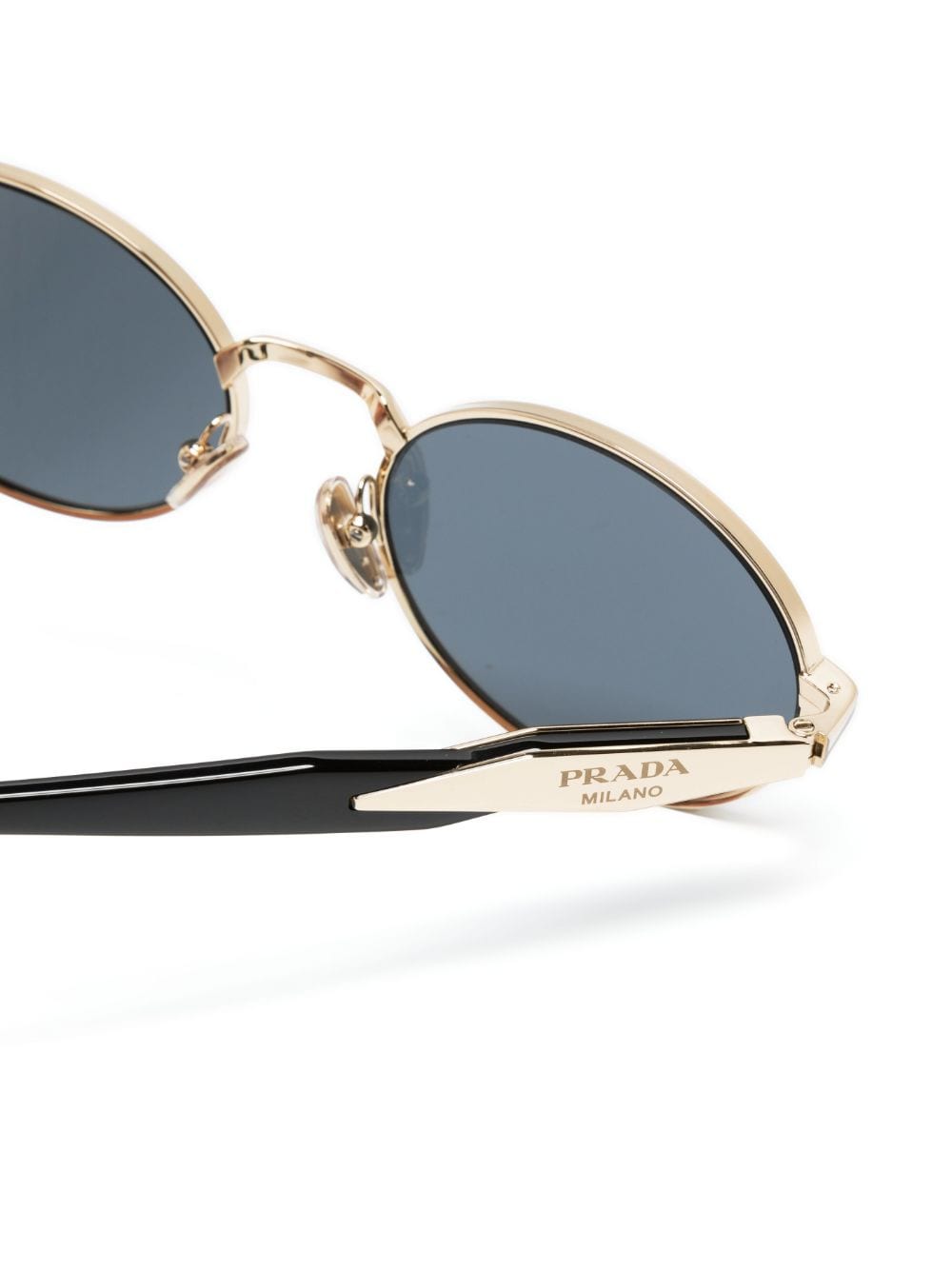 Prada Round-Frame Sunglasses - Gold | Editorialist display picture 2