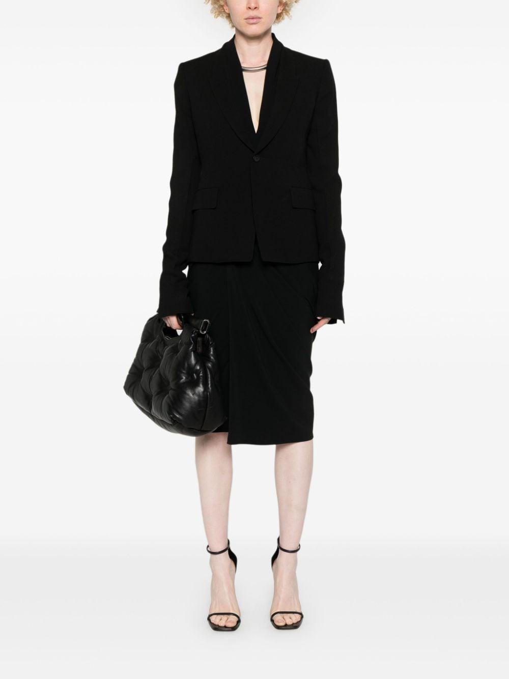 RICK OWENS Rick Owens Single-Breasted Virgin Wool Blazer