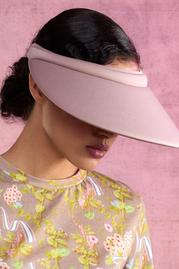 Cynthia Rowley Bonded Visor In White - 75% Off | Editorialist display picture 3