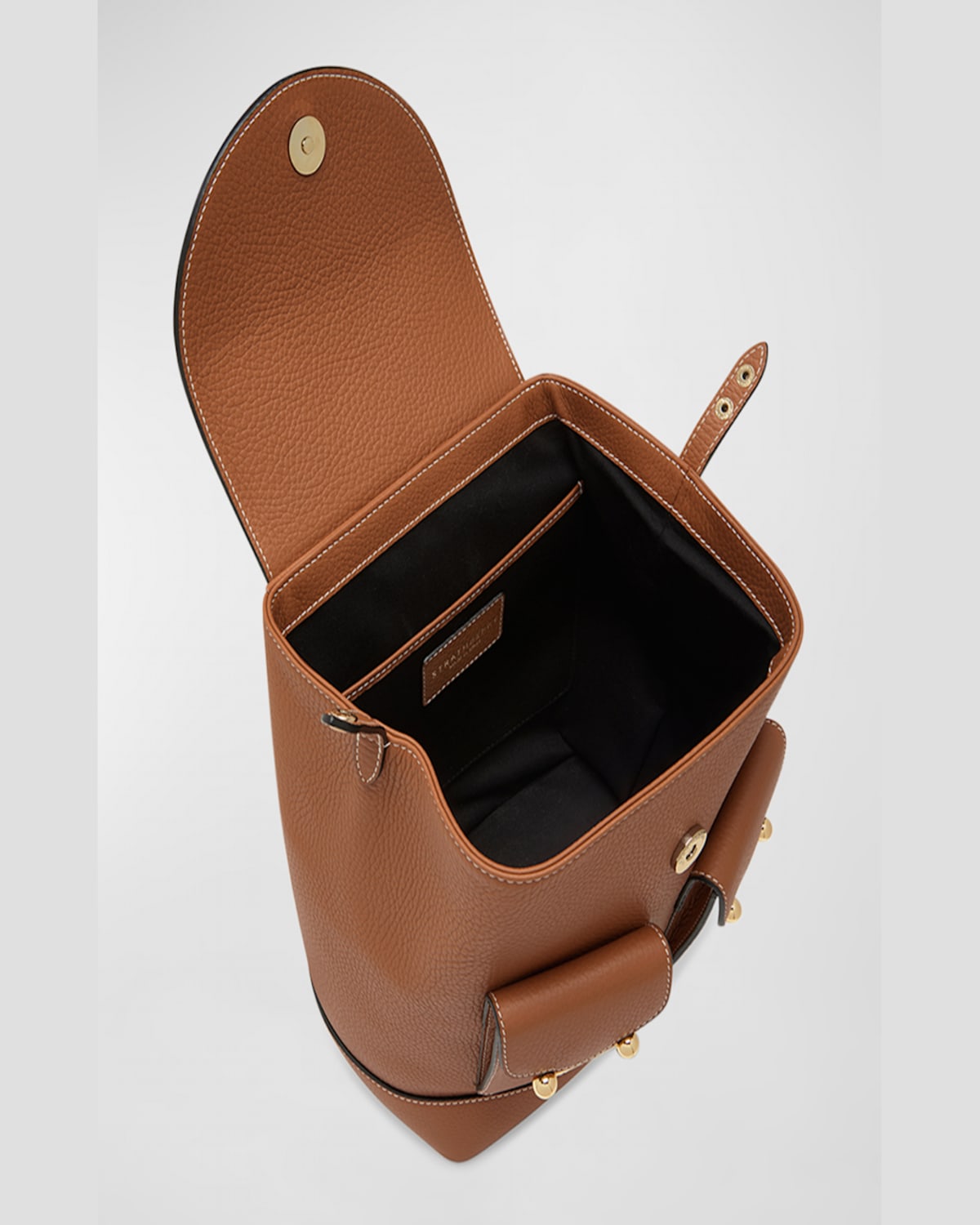 Strathberry Osette Flap Calf Leather Backpack - Tan  display picture 3