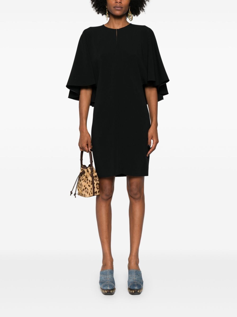 CHLOÉ Chloé draped-detail cady mini dress
