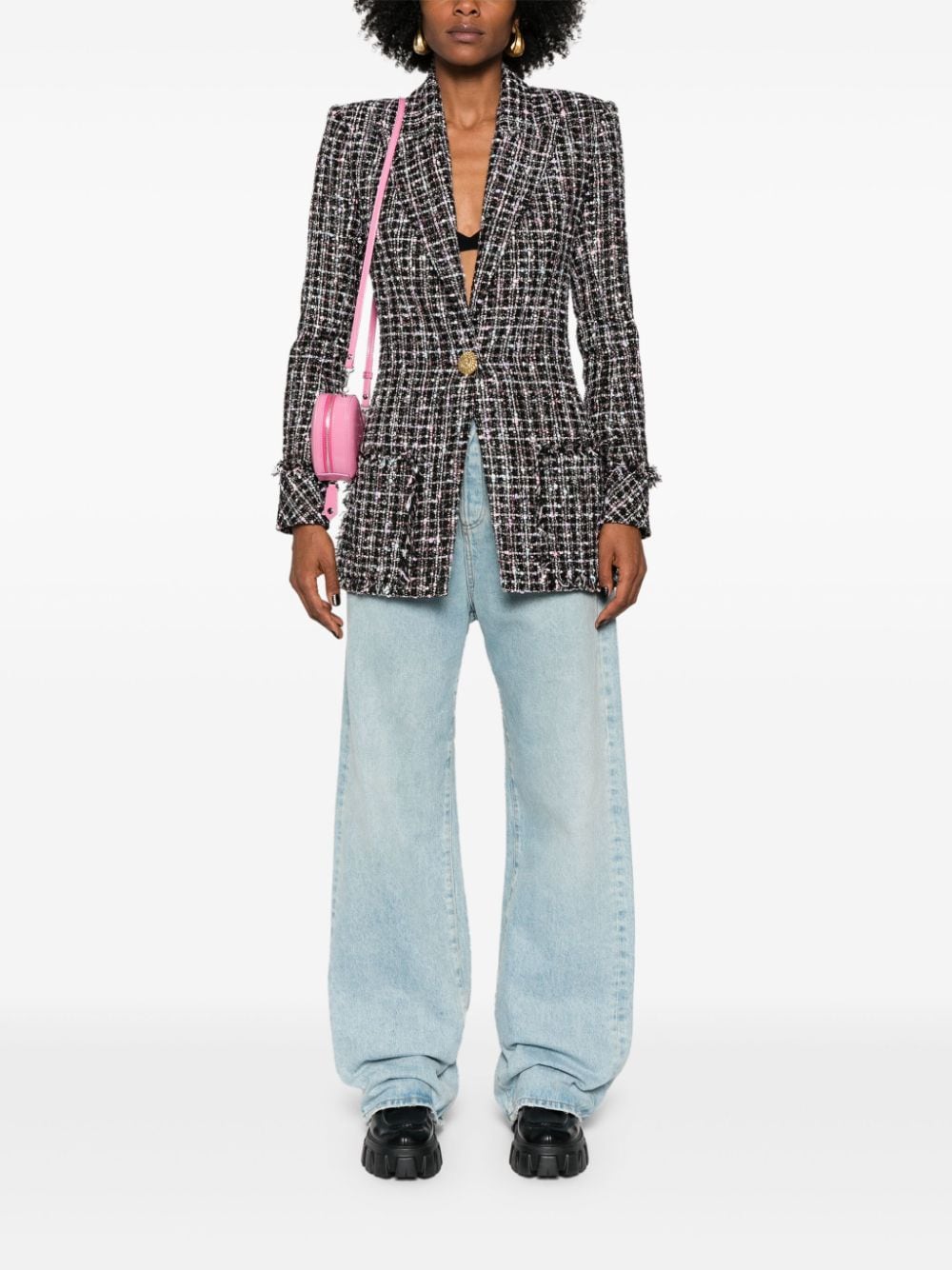 BALMAIN Balmain Single-Breasted Tweed Jacket
