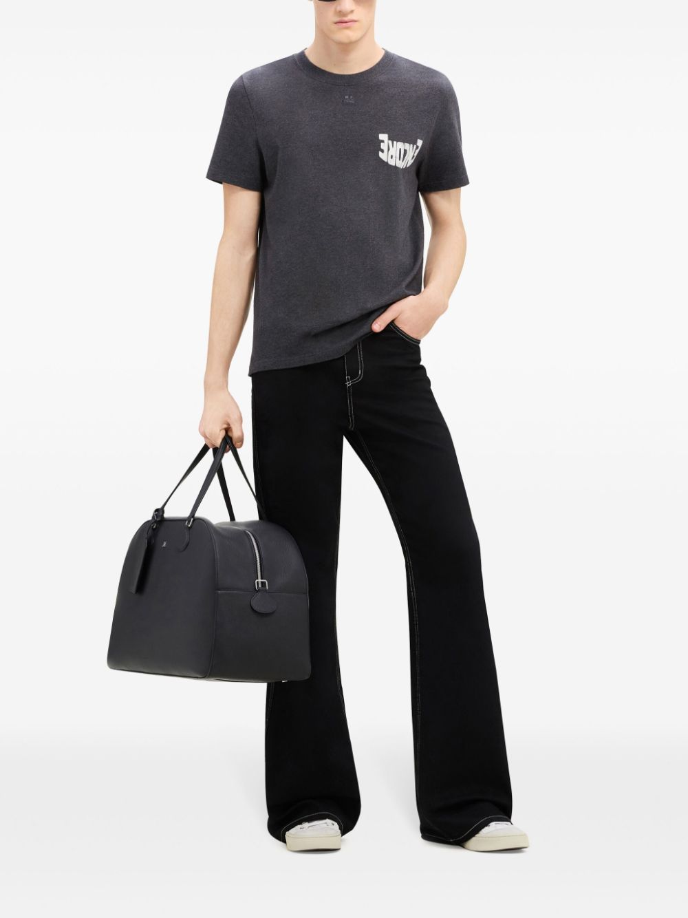 COURREGES encore short-sleeved cotton t-shirt