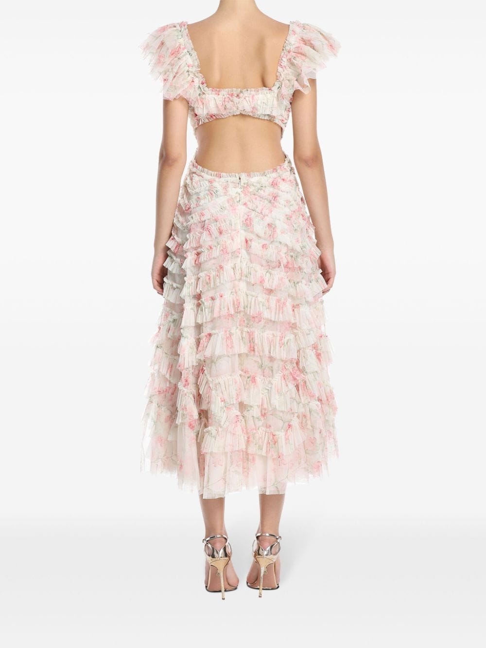 lola backless ballerina dress Stella Fit and Flare Backless Dress White