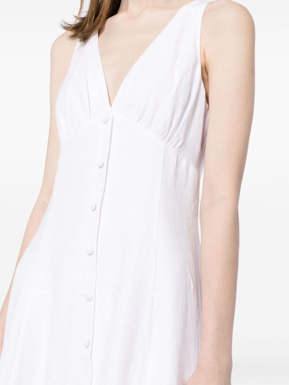 sebastien linen dress reformation Reformation Sebastien Linen Midi-Dress