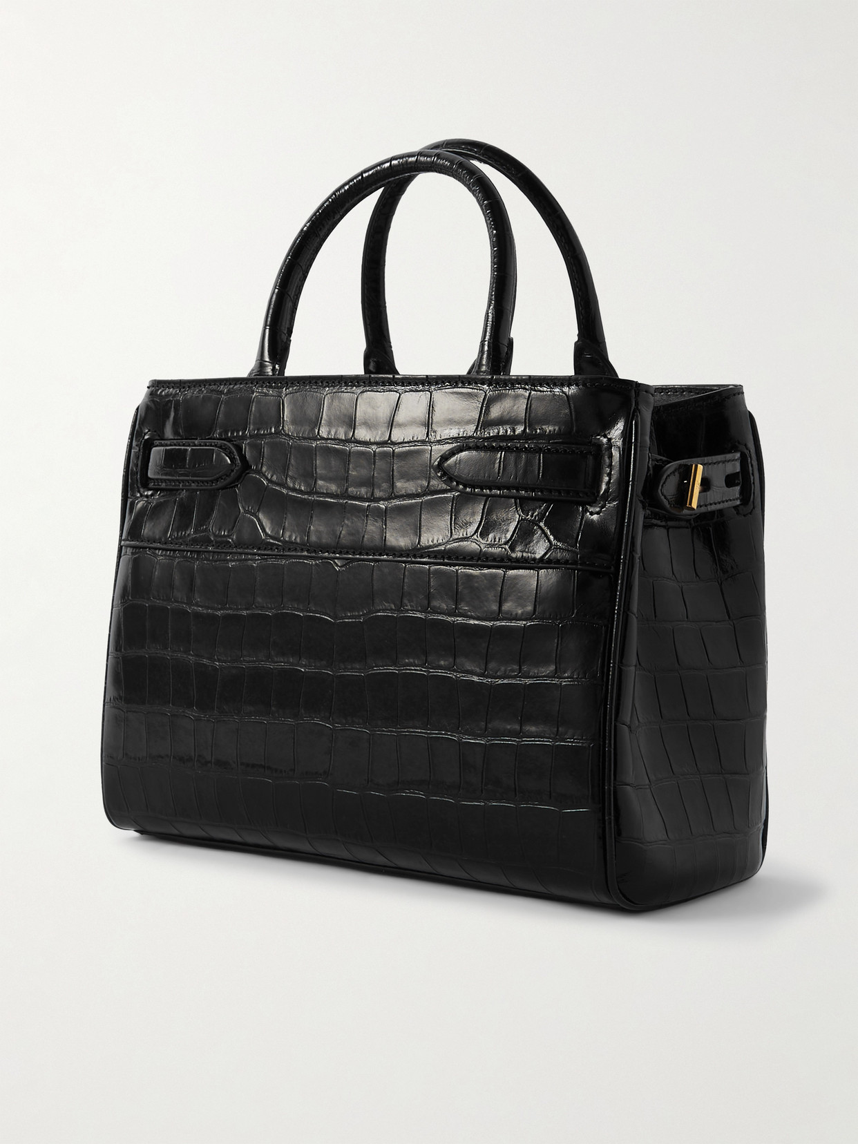 Tom Ford Whitney Small Croc-Effect Leather Bag In Black - 40
