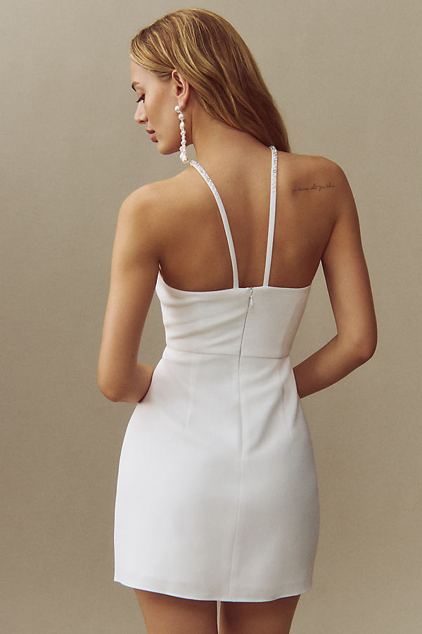Sachin & Babi Halter Gem & Pearl Mini Dress In White - 49% Off |  Editorialist